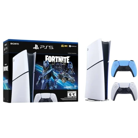 Konzola PlayStation 5 - 1TB Slim - Digital Edition + PS5 Fortnite + Dualsense Starlight Blue