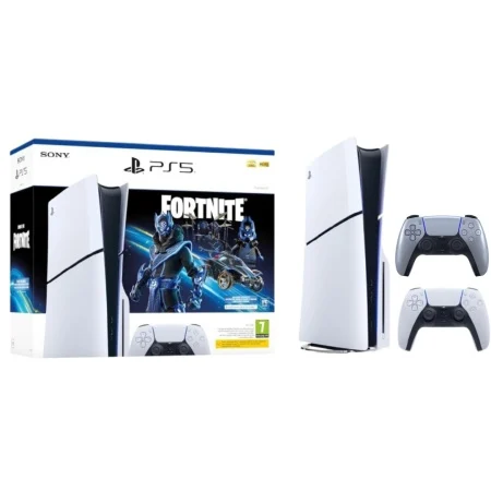 Konzola PlayStation 5 CD/DISC Edition - 1TB Slim + PS5 Fortnite + Dualsense Sterling Silver