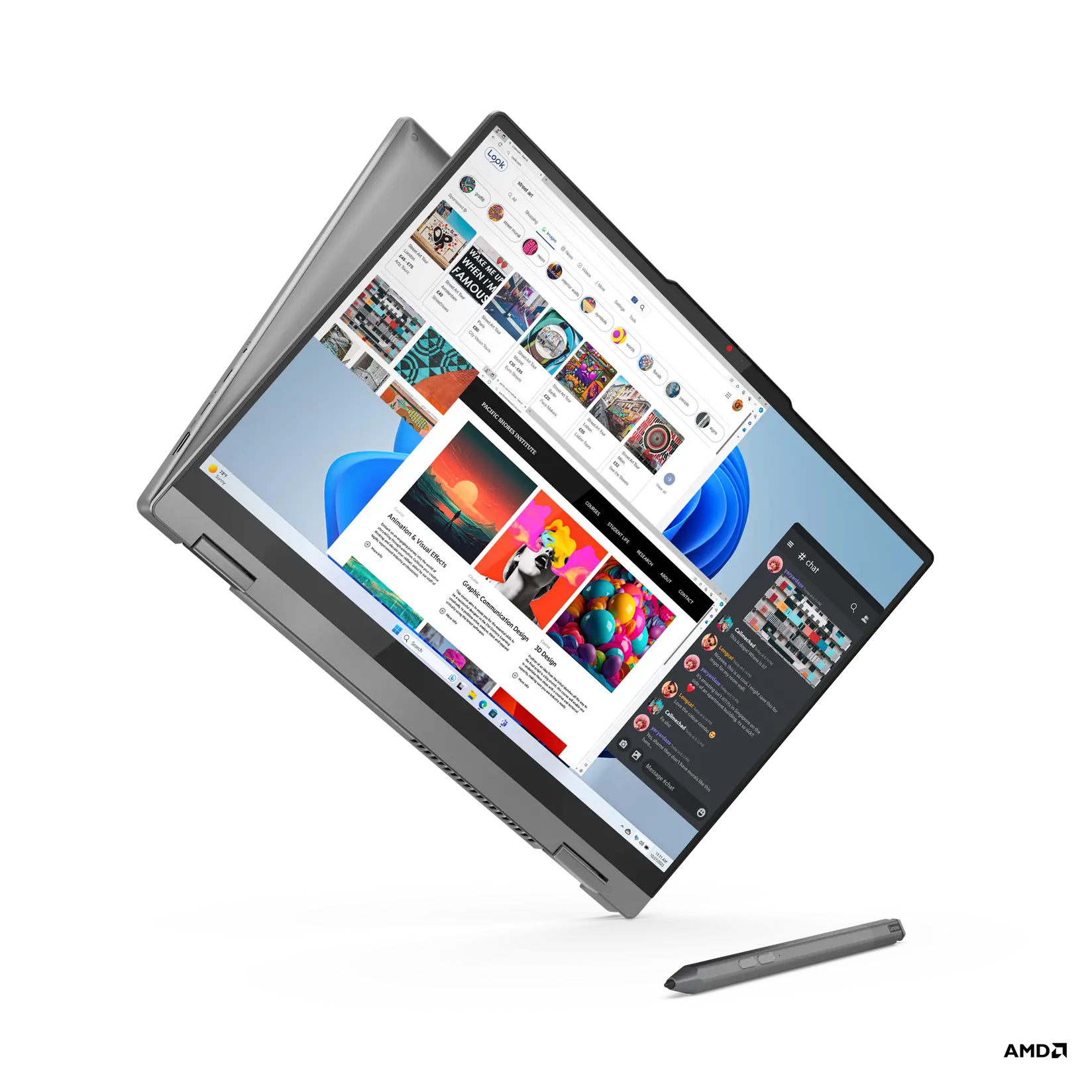 Lenovo laptop IdeaPad 5 2-in-1 16IRU9 (Luna Grey/ Aluminium Top) 10-Core 7 150U5.4GHz/12MB 16GB 1TB-NVMe 16"2K (2048x1280) TOUCH OLED 400n 83DU001CYA