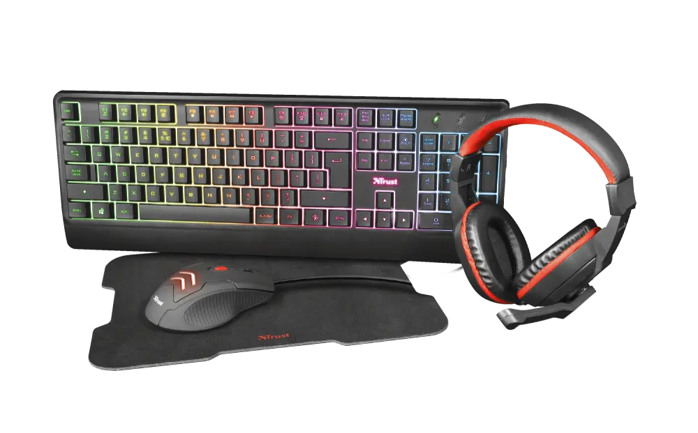 TRUST Gaming set tastatura, miš, slušalice i podloga za miš Ziva crni