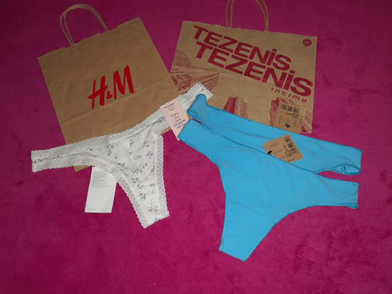 H&M,Tezenis 3kom tange NOVO!%