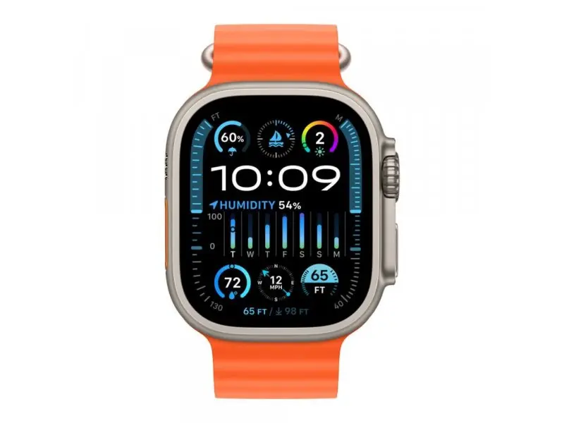 APPLE Pametni sat Ultra 2 GPS+Cellular 49mm Titanium Case/Orange Ocean Band (mreh3se/a)