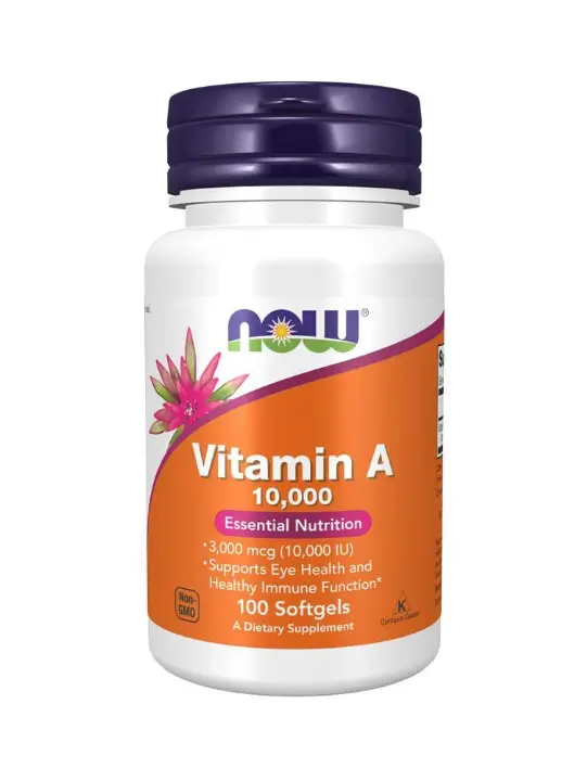 NOW Vitamin A 10000ij, 100 kapsula