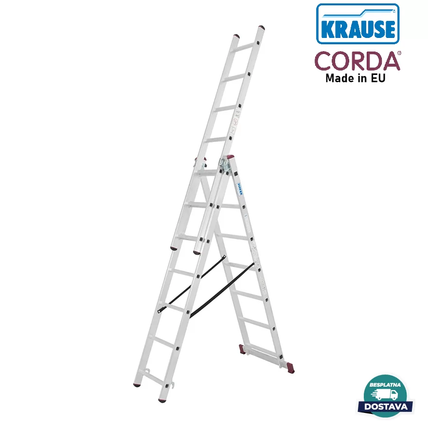 KRAUSE Corda Trodelne Merdevine 3×7 – 4,2m Aluminijumske