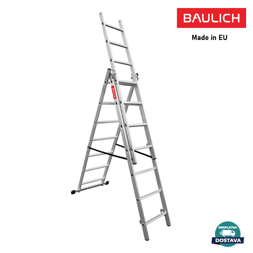 BAULICH Trodelne Merdevine 3×7 – 3,25m Aluminijumske