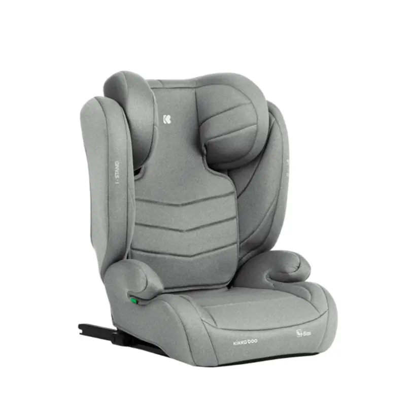 KIKKA BOO Autosedište I-Stand I-SIZE ISOFIX, 100-150 cm, Svetlosivo