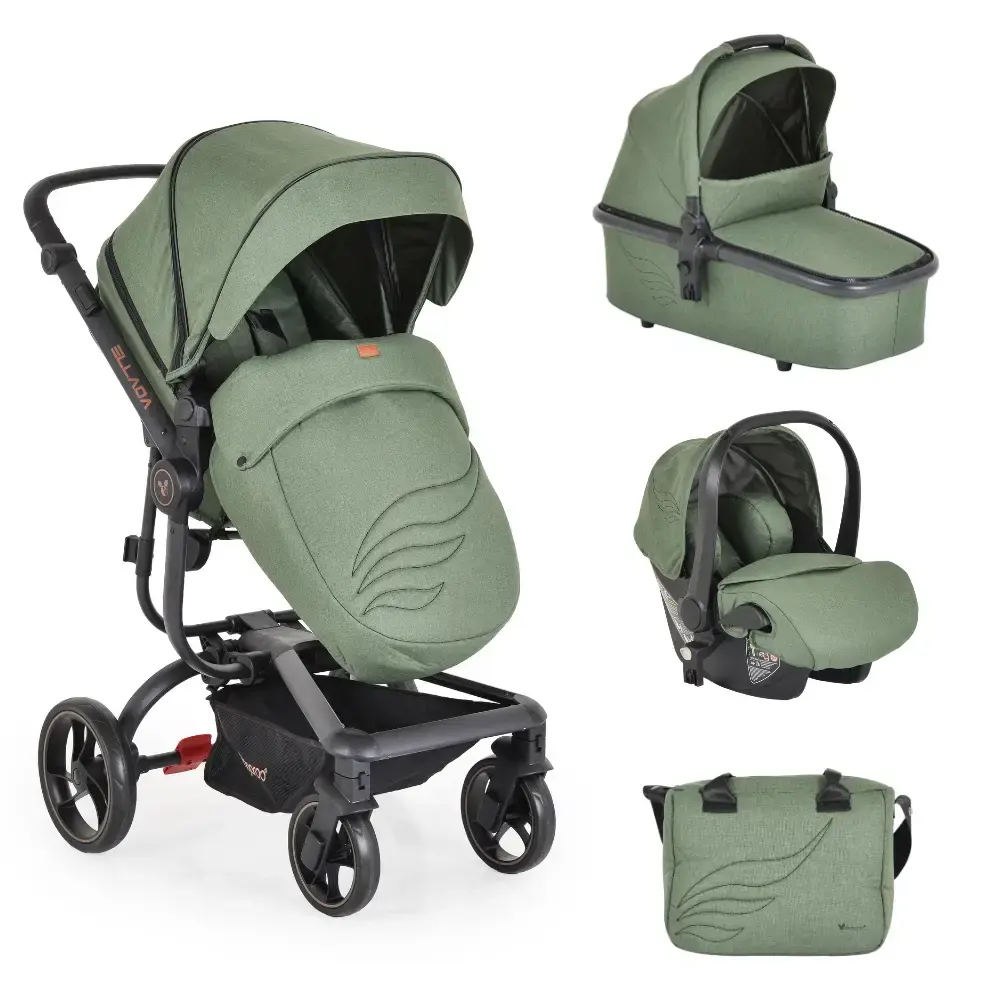 CANGAROO Kolica za bebe Ellada 3u1 I-size, Zelena