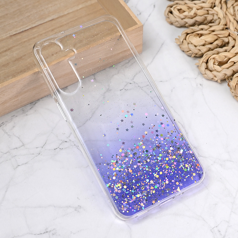 Maska(futrola) Silikonska Glitter za Samsung A165B Galaxy A16 5G ljubicasta