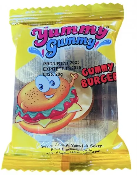 Yummy gummy Hamburger, 20g, 24 komada