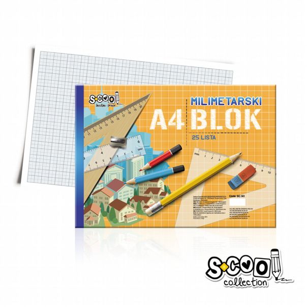S-COOL Milimetarski blok A4 sc141