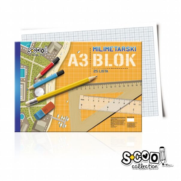 S-COOL Milimetarski blok A3 25l sc140