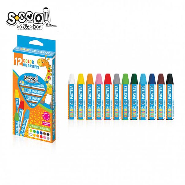 S-COOL Uljani pastel SC1616, set 1/12