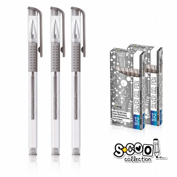 S-COOL Gel olovka, srebrna sc317