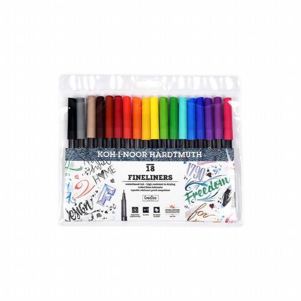 KOOH-I-NOOR Fineliner Creative, set 1/18