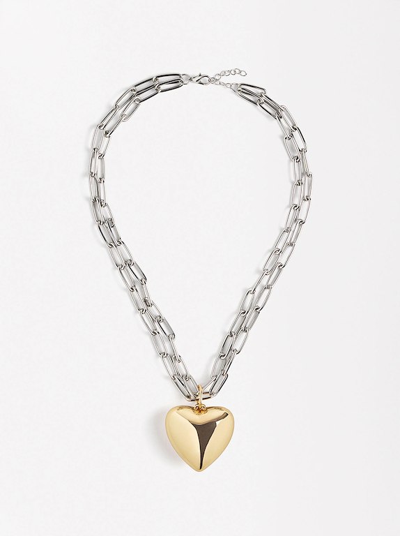 Short Necklace With Heart