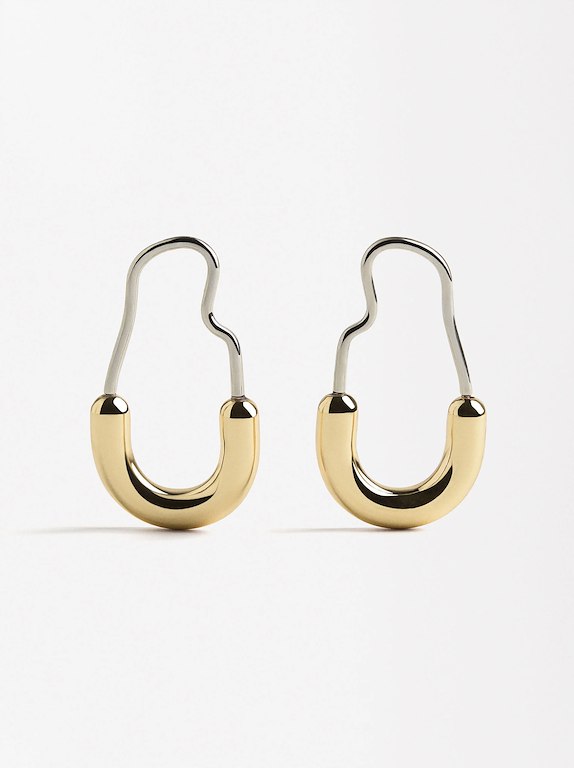 Long Irregular Bicolor Earrings