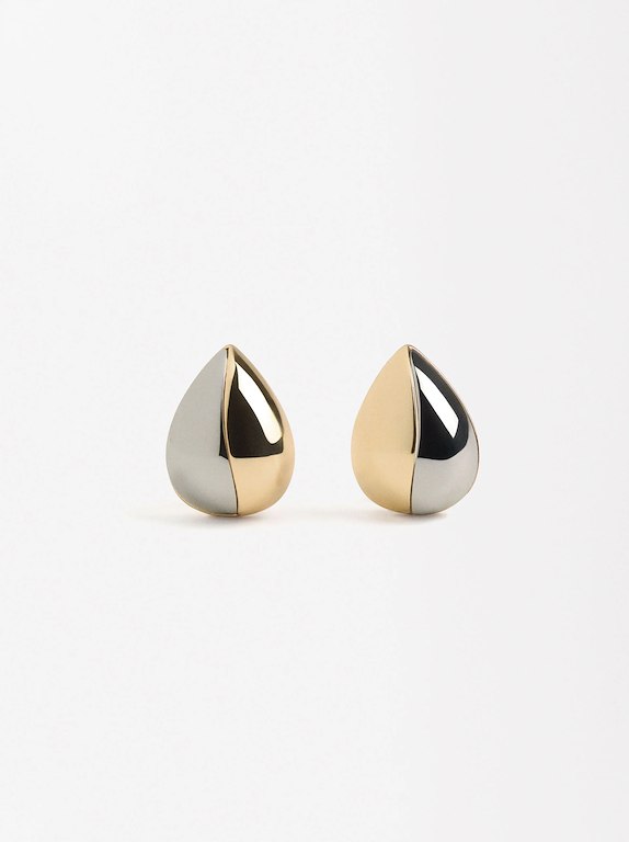 Bicolor Oval Earrings