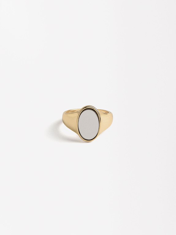 Bicolor Oval Ring