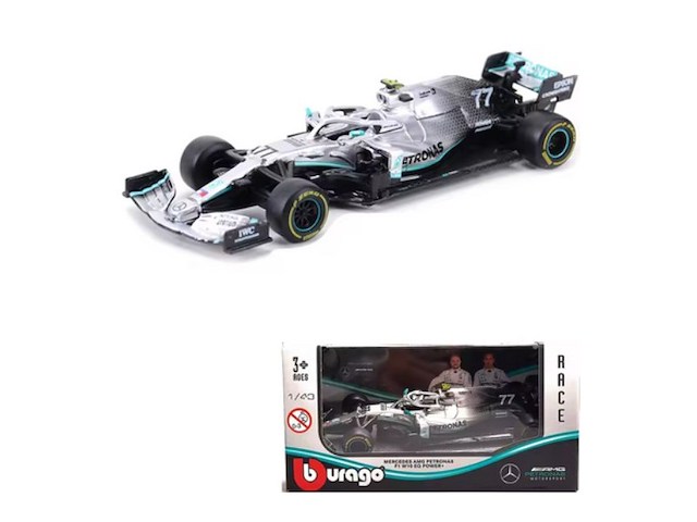 1:43 Burago F1 Mercedes 2019 Valtteri Bottas #77