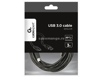 CCP-USB3-AMCM-10 Gembird 3A/36W USB 3.0 AM to Type-C cable (AM/CM), 3m