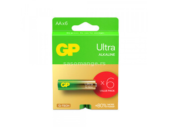 Baterija GP ultra alkalna LR06 AA 4+2