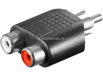 Audio ADAPTER AC18 2xRCA utičnica-1xRCA utikač