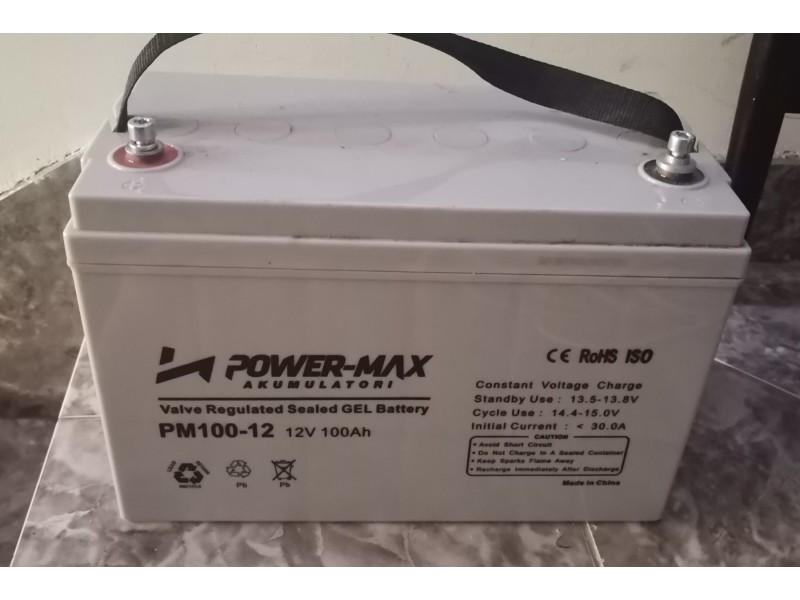 Gel baterija 100Ah POWER-MAX - za solarne panele