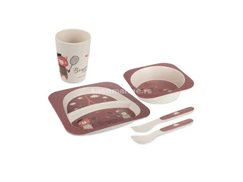 Set za hranjenje 5 delova Bonjour Paris red Canpol