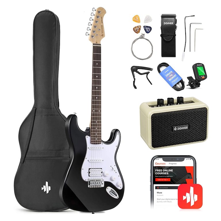 Donner DST-100 BK gitarski paket