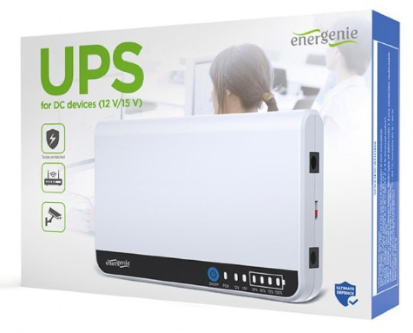 EG-UPS-DC18 Gembird UPS za DC uredjaje, 12 ili 15 V, 18W, do 70min