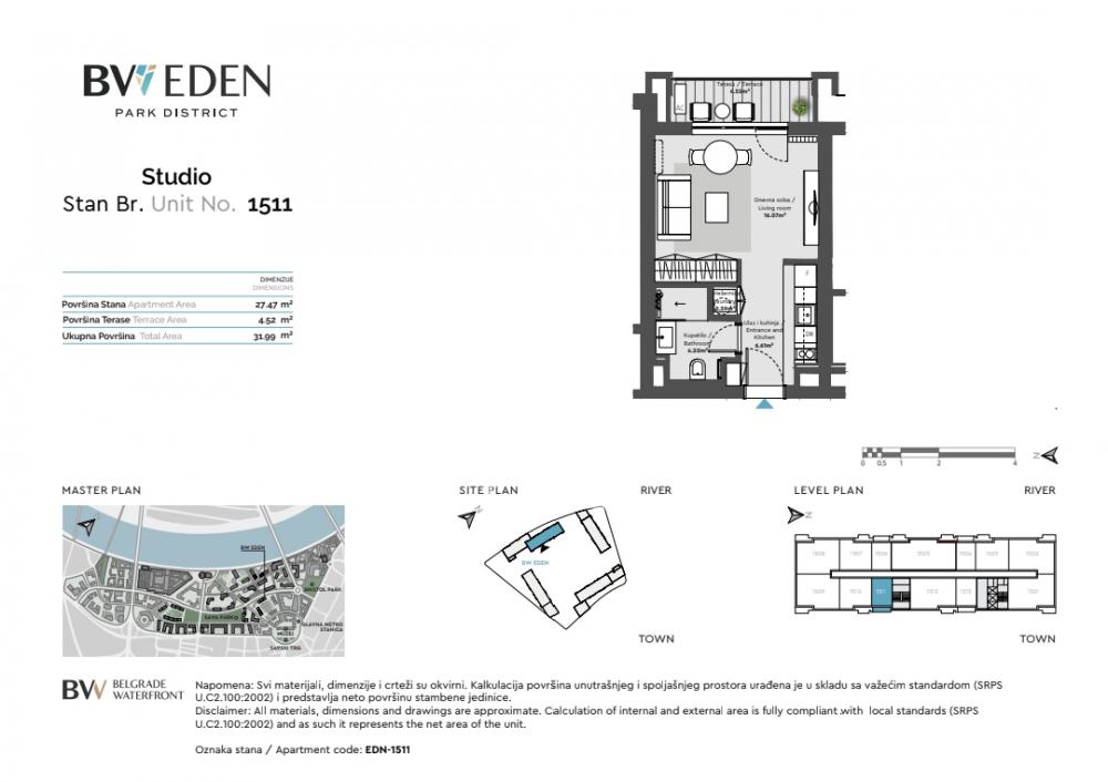 stan 32m2, bulevar Vudroa Vilsona ID#1188 180.000 €