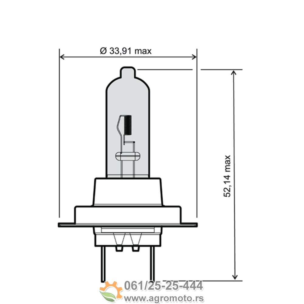 Sijalica 12V H7 55W RMS