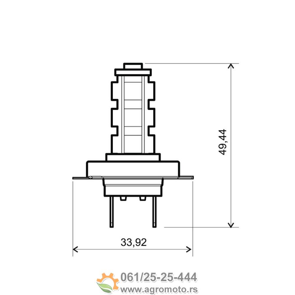 Sijalica 12V Plava H7 LED