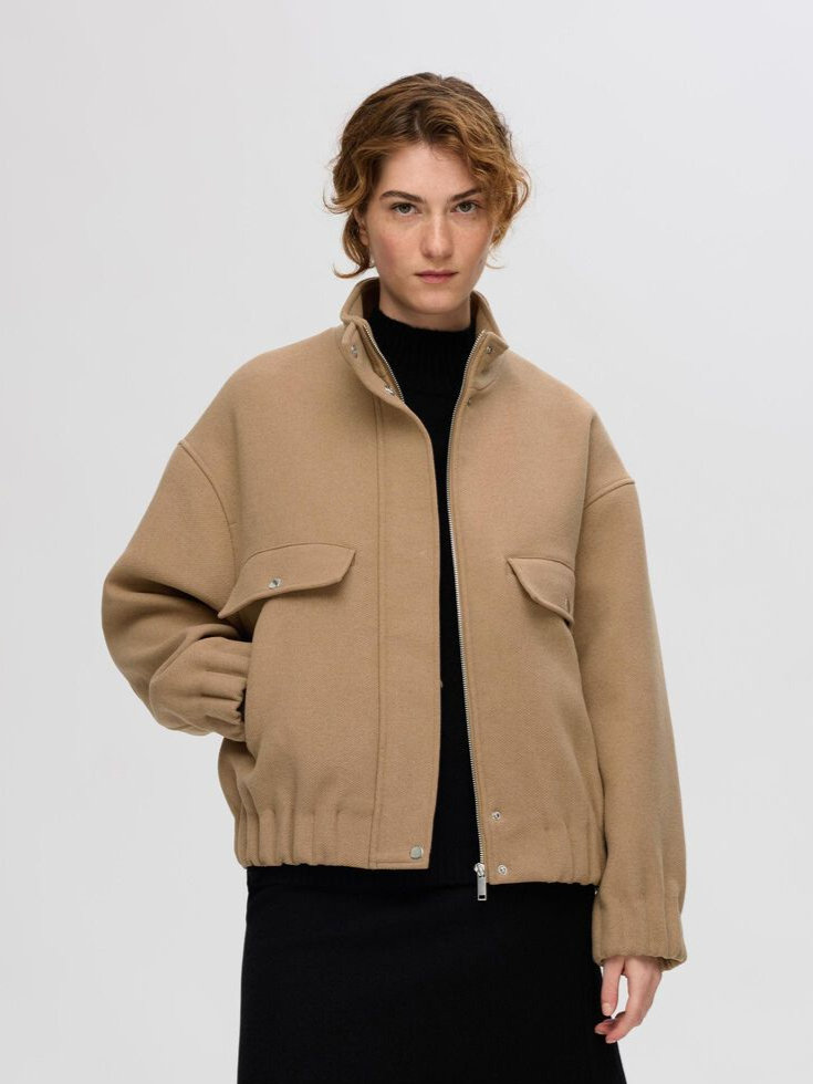 SELECTED ž. bomber jakna Selma Camel 68025