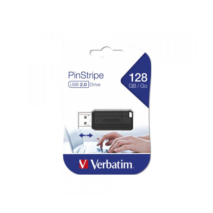 Flash USB 128GB Verbatim 2.0 Pinstripe