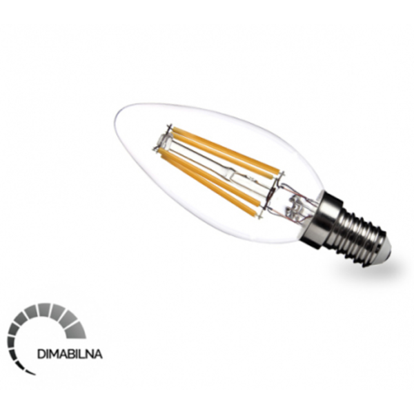 LED SIJALICA C37 5,5W E14 2700K 600lm DIMABILNA FILAMENT 100256