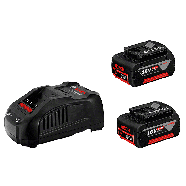 Bosch GBA 18V 5.0Ah x2 akumulator + GAL 1880 CV brzi punjač, starter set