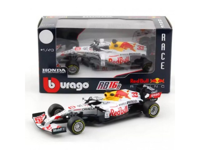 1:43 Burago F1 Red Bull RB16 Verstappen, beli