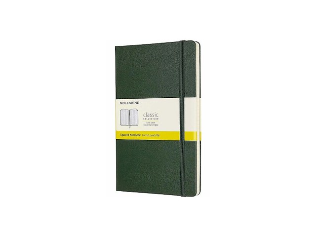 Moleskine - Notebook, large, squared, hard, myrtle green