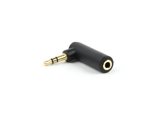 A-3.5M-3.5FL Gembird 3.5 mm stereo audio right angle adapter, 90°