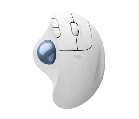 LOGITECH ERGO M575S Wireless Trackball OFFWHITE+BLUE BALL BT 910-007030