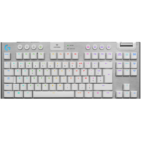 LOGITECH G915 TKL Tenkeyless LIGHTSPEED Wireless RGB Mechanical Gaming WHITE US TACTILE 920-009664