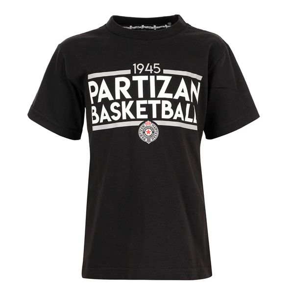 DEČIJA MAJICA KRATKIH RUKAVA PARTIZAN BASKETBALL 'CRNA'