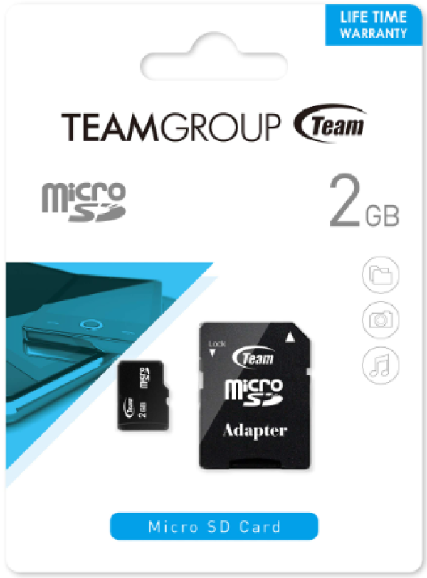 TEAMGROUP MICRO SDHC 2GB CLASS 10+SD ADAPTER TUSD2G03