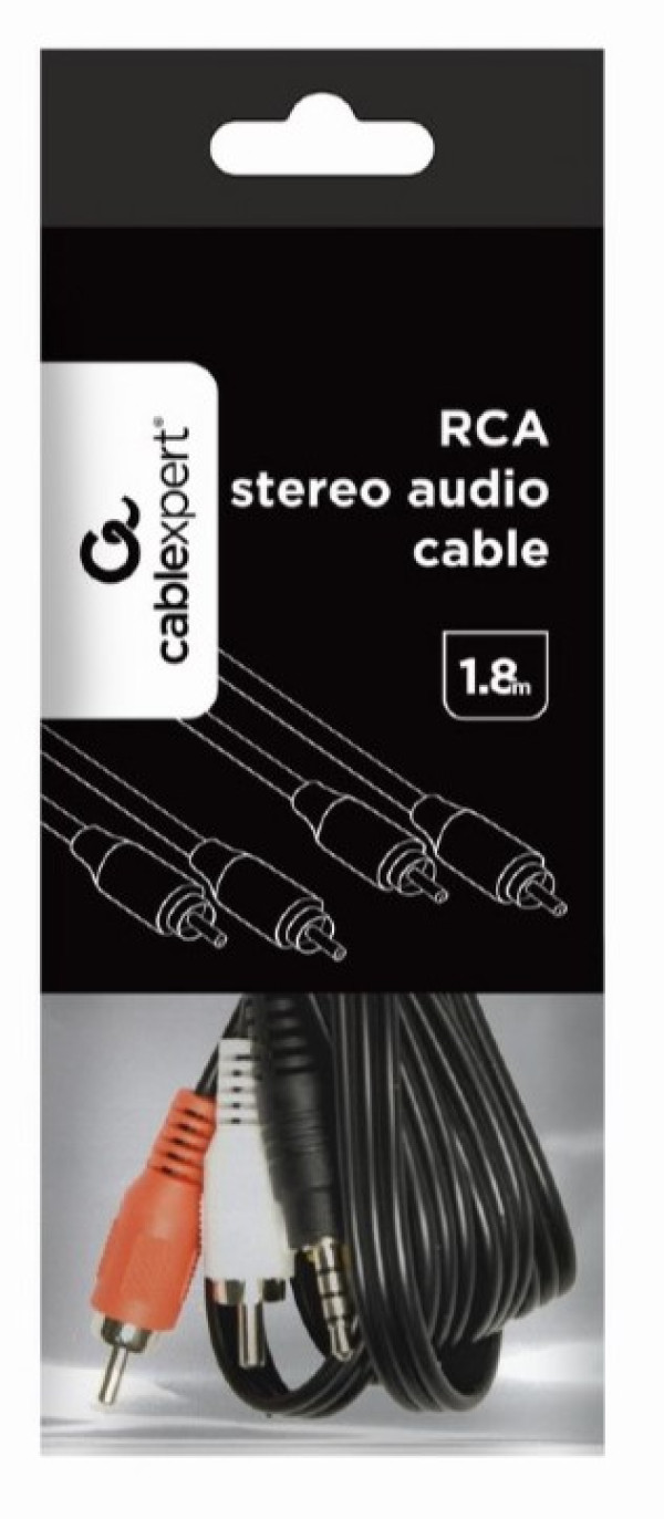 CCA-2R2R-6 GEMBIRD AUDIO KABAL 2 X ČINČ – 2 X ČINČ, 1,8M