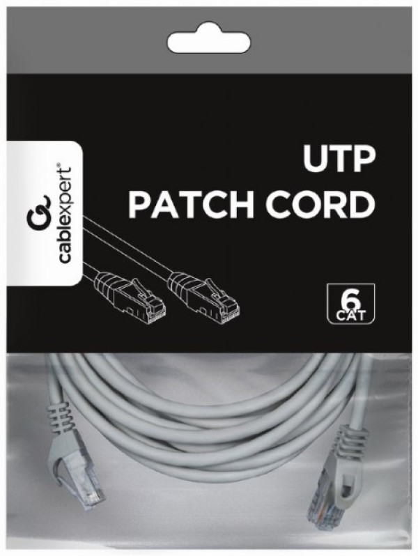 PP6U-CU-5M GEMBIRD MREZNI KABL, CAT6 BAKARNI UTP PATCH CORD 5M GREY