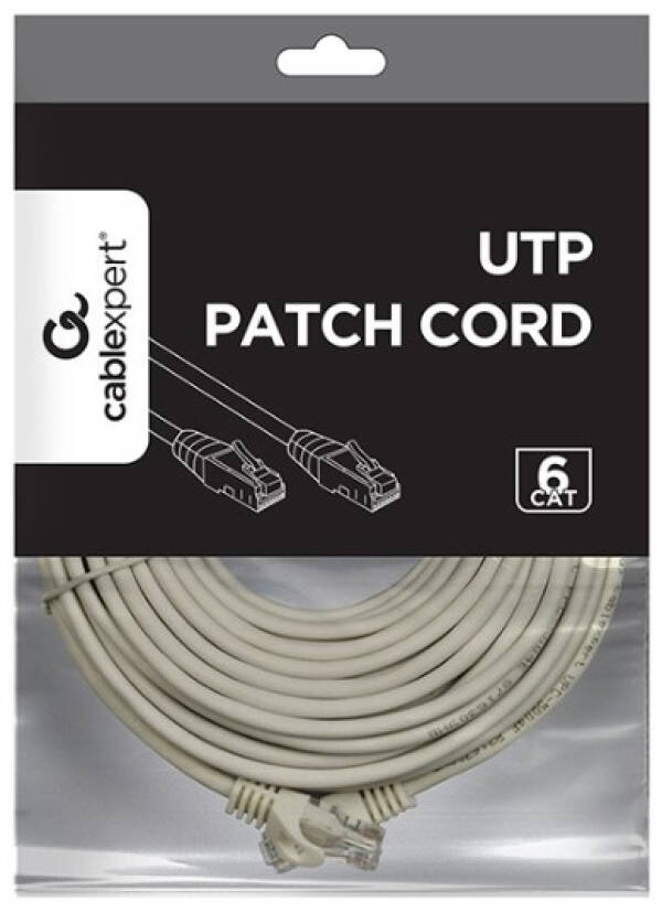 PP6U-CU-10M GEMBIRD MREZNI KABL, CAT6 BAKARNI UTP PATCH CORD 10M GREY