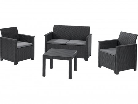 Keter baštenski set emma 2 seater, grafit ( CU 246158 )