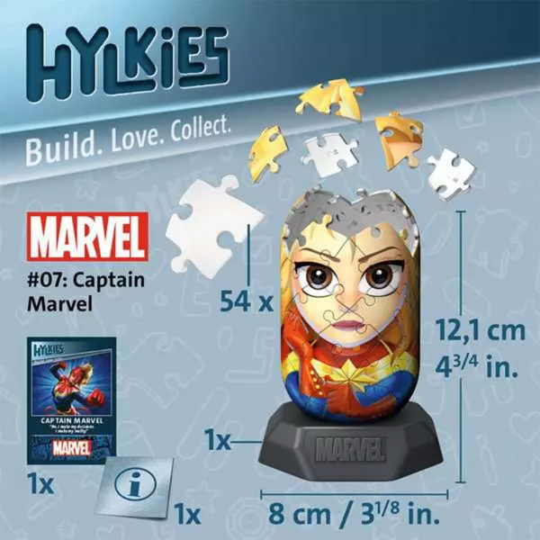 Ravensburger 3D puzzle (slagalice) Hylkies Captain Marvel - 54pcs RA12001156