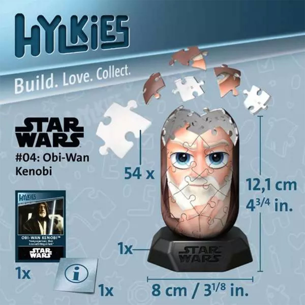 Ravensburger 3D puzzle (slagalice) Star Wars Hylkies Obi-Wan Kenobi - 54pcs RA12001015